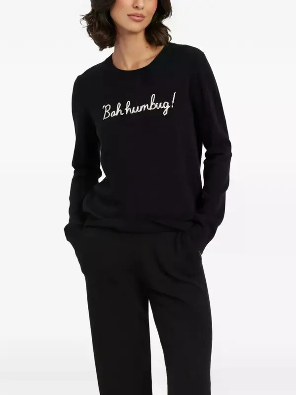 Chinti & Parker Slogan-embroidered Wool Sweater