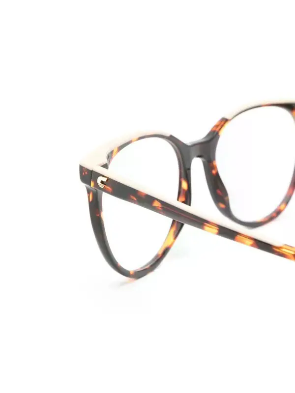 Carrera Eyewear Tortoiseshell-effect Round-frame Glasses