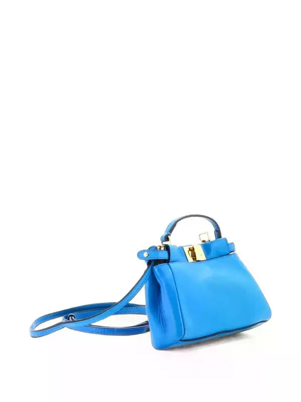 Fendi Peekaboo Bag Leather Micro Crossbody Bag