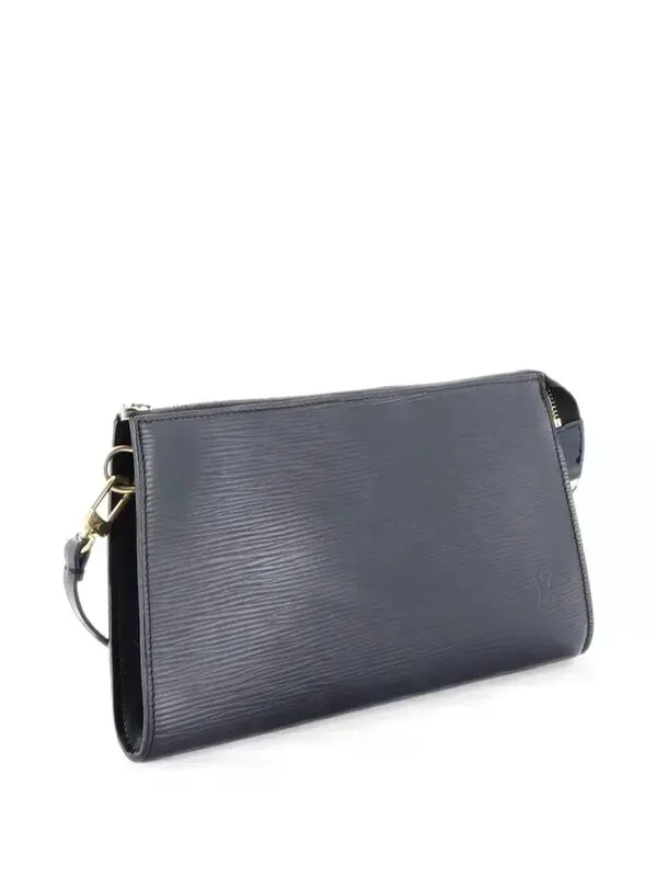 LOUIS VUITTON Pochette Accessoires Epi Leather Clutch Bag - Black