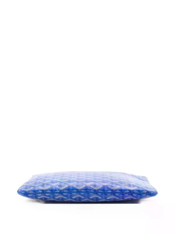 Goyard Senat Zip Coated Canvas Mm Pouch - Blue