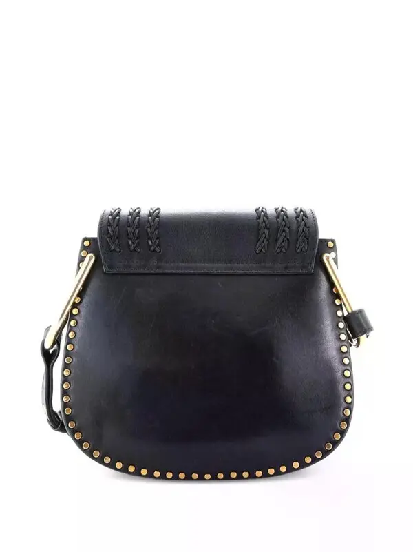 Chloé Hudson Handbag Whipstitch Leather Small Crossbody Bag - Black