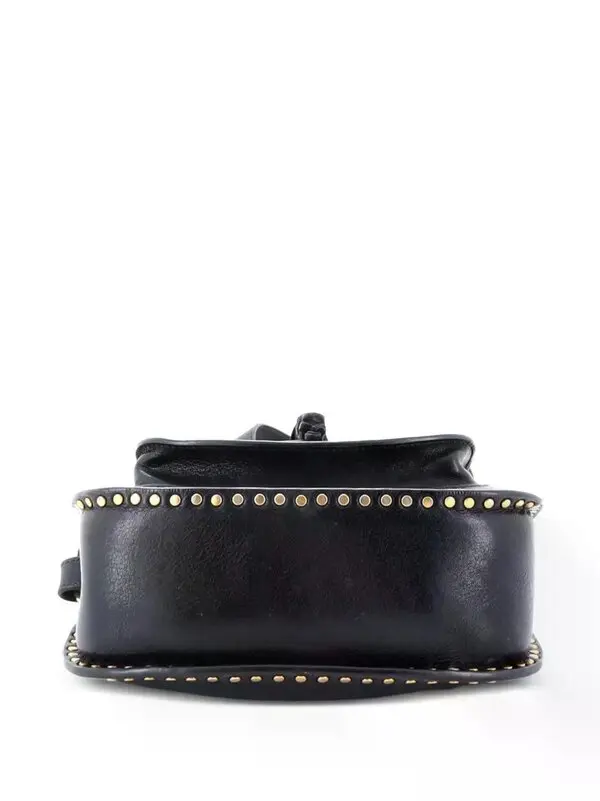 Chloé Hudson Handbag Whipstitch Leather Small Crossbody Bag - Black