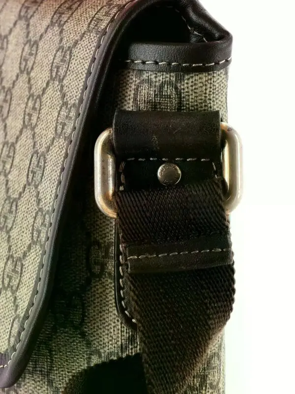 Gucci Flap Messenger Gg Coated Canvas Small Crossbody Bag