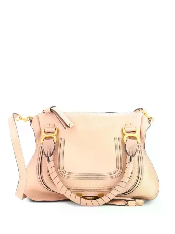 Chloé Marcie Leather Medium Satchel - Neutrals