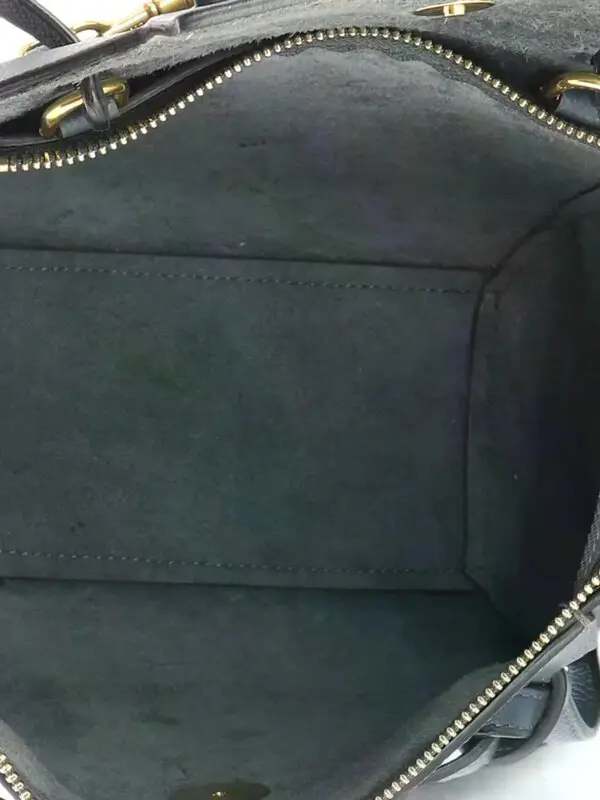 Celine Belt Bag Textured Leather Nano Shoulder Bag - Blue