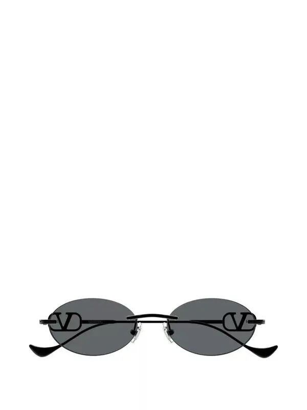 Valentino Garavani Vlogo Rimless Oval-frame Sunglasses
