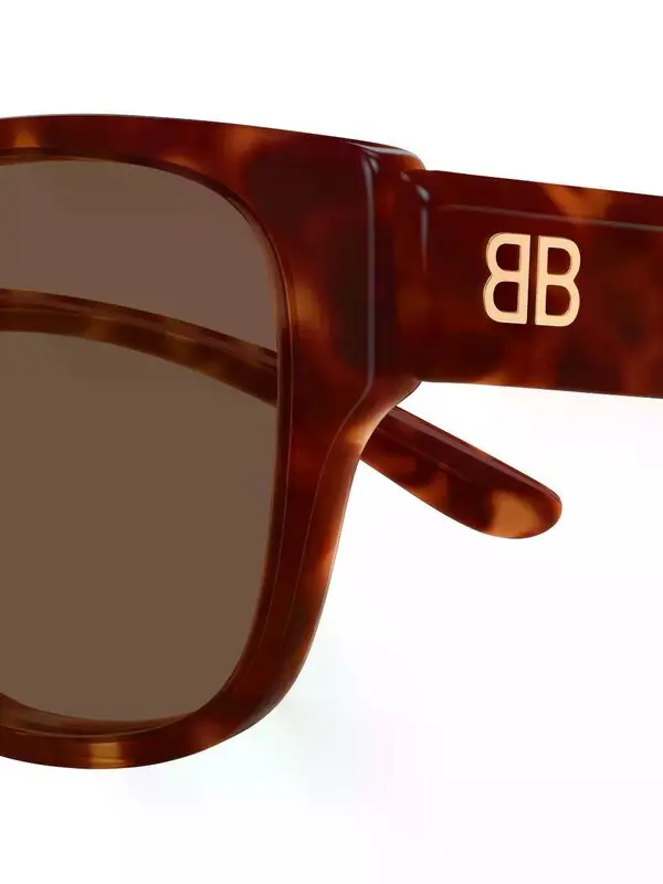 Balenciaga Bb Tortoiseshell-effect Square-frame Sunglasses