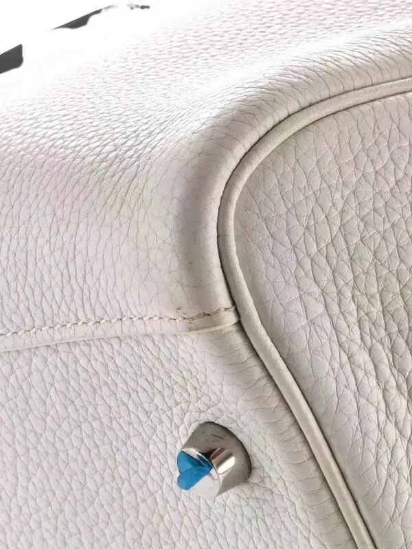 Hermès Lindy Bag Clemence 30 Shoulder Bag - White
