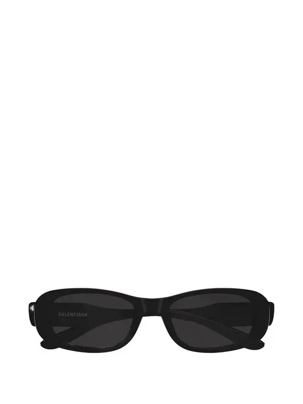 Balenciaga Bb Logo-plaque Oval-frame Sunglasses