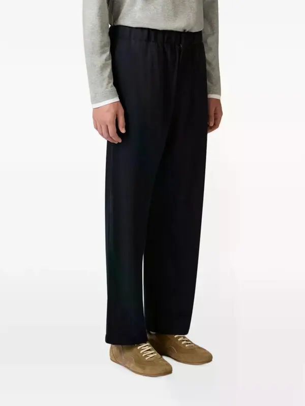 LARDINI Elasticated-waist Straight-leg Trousers