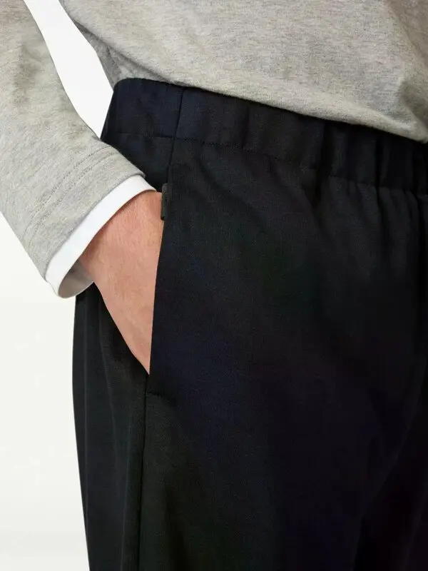 LARDINI Elasticated-waist Straight-leg Trousers