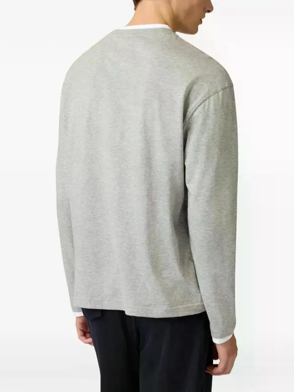 LARDINI Long-sleeve Cotton T-shirt - Grey