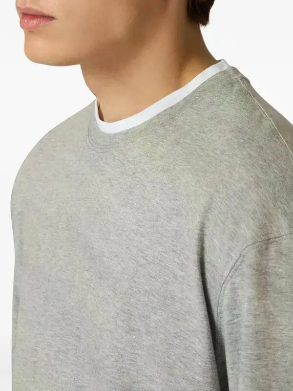 LARDINI Long-sleeve Cotton T-shirt - Grey