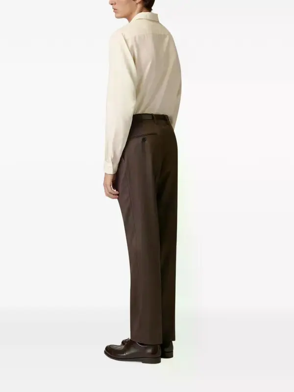 LARDINI Pleated Straight-leg Trousers