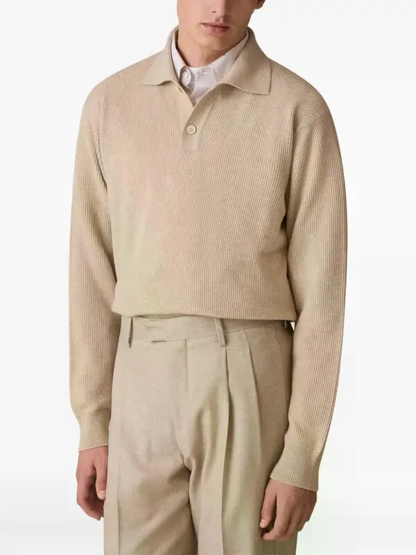 LARDINI Knitted Polo Shirt