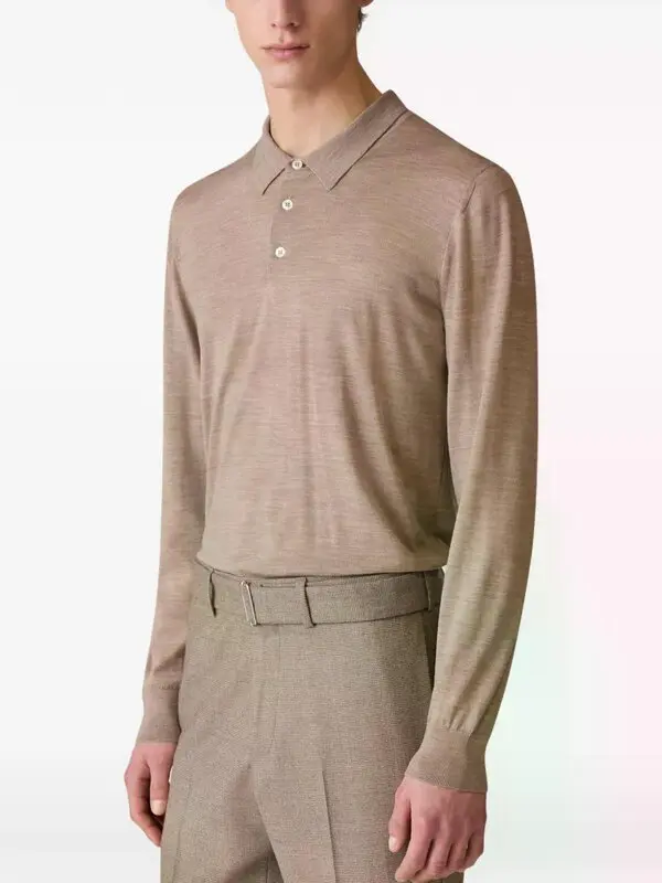 LARDINI Virgin Wool Polo Shirt