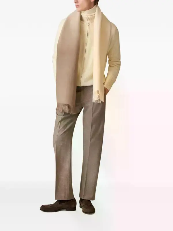 LARDINI Ribbed-knit Turtleneck Sweater - Neutrals