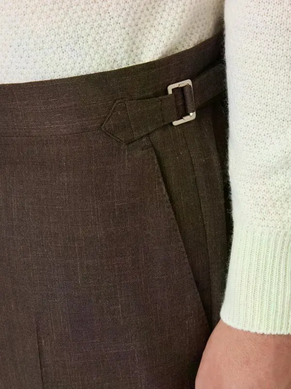 LARDINI Pleated Straight-leg Trousers