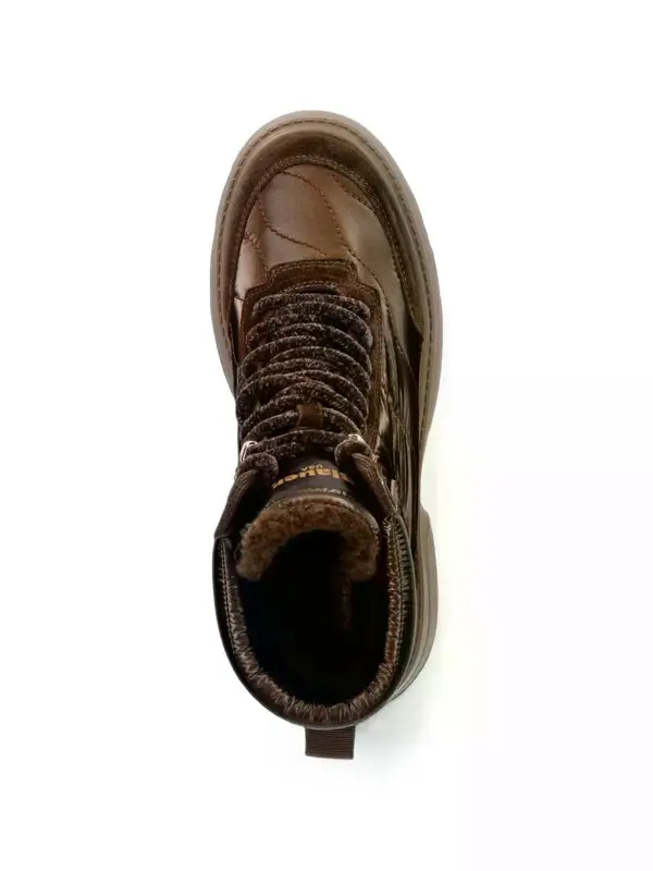 BLAUER. Blanca Quilted Boots - Brown