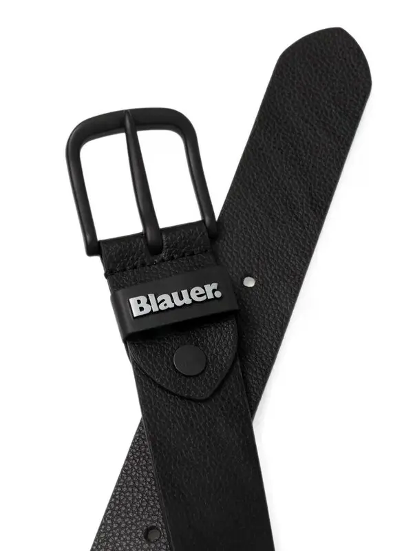 BLAUER. Logo-detail Leather Belt