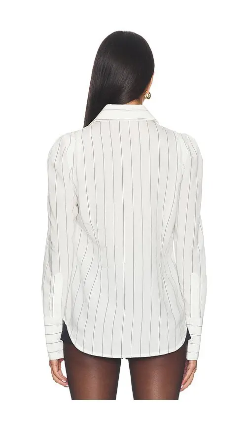 Smythe Neck Tie Box Pleat Shirt In . Also
