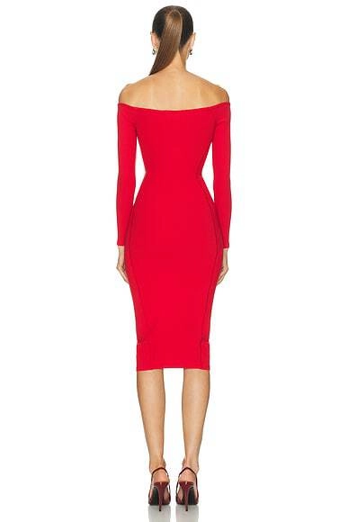 FLEUR DU MAL Hourglass Rib Midi Dress