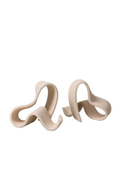 SIN Fettu Bookends Set Of 2 - Bone