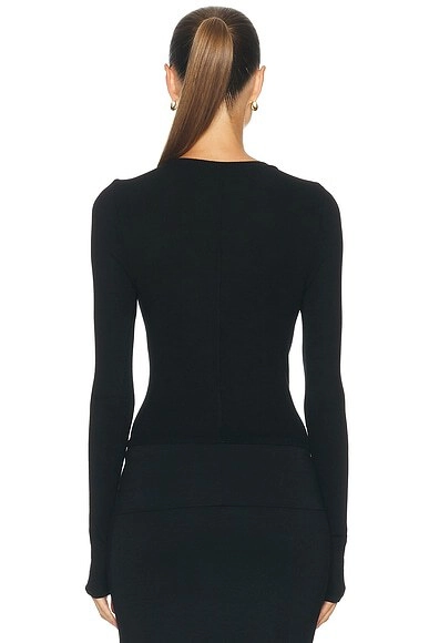 Enza Costa Silk Rib Essential Cardigan