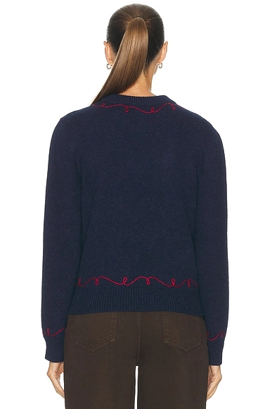 BODE Cowboy Appliqué Pullover Sweater