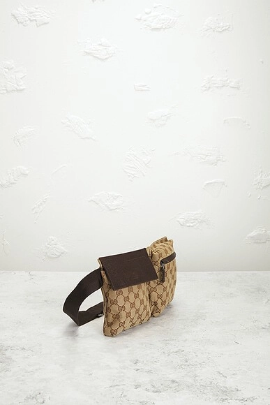 Gucci Double Pocket Belt Bag - Brown