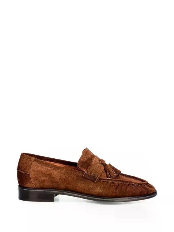 BILLI BI Tassel Suede Loafers - Brown