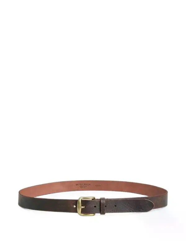 Woolrich Logo-engraved Leather Belt