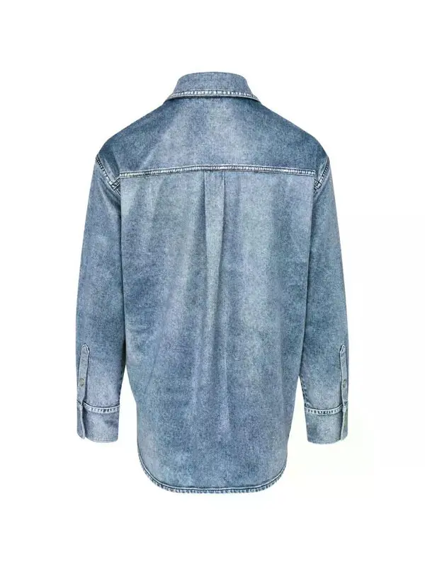Rag & Bone Miramar Velvet Long-sleeve Shirt - Blue