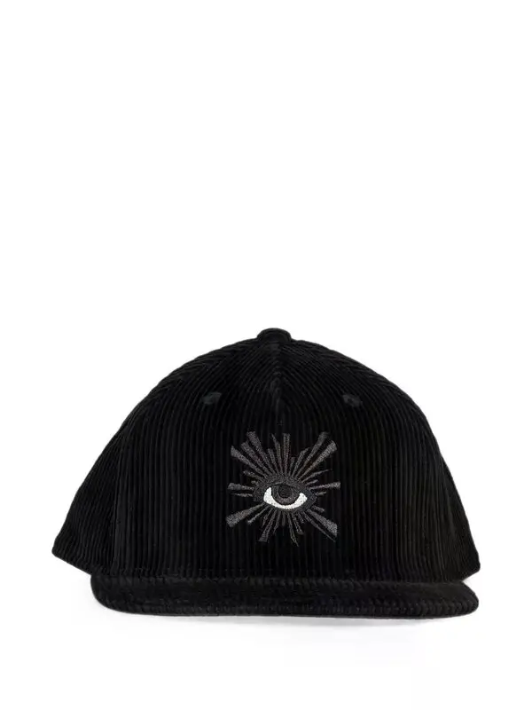 HOUSE OF ERRORS All-seeing Eye-patch Corduroy Cap - Black