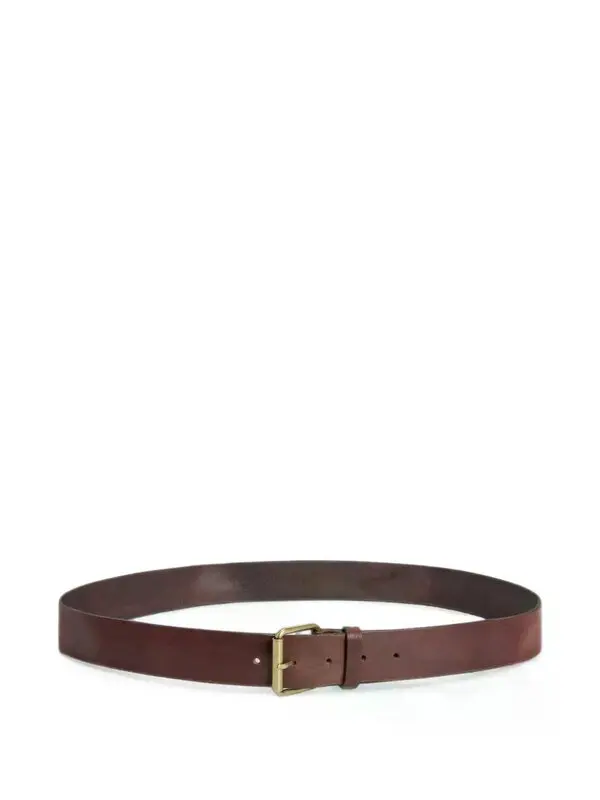 Woolrich Distressed Leather Belt - Brown