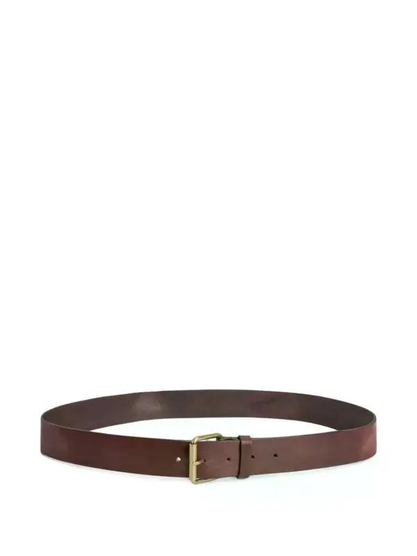 Woolrich Distressed Leather Belt - Brown