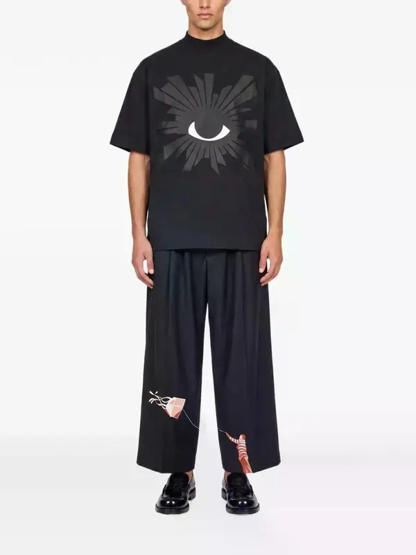 HOUSE OF ERRORS All-seeing Eye-patch High-neck T-shirt