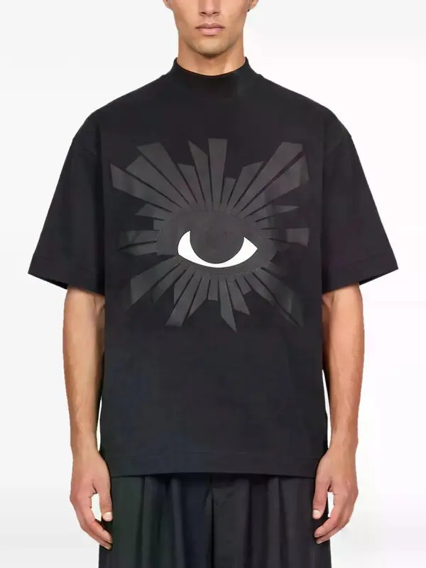 HOUSE OF ERRORS All-seeing Eye-patch High-neck T-shirt