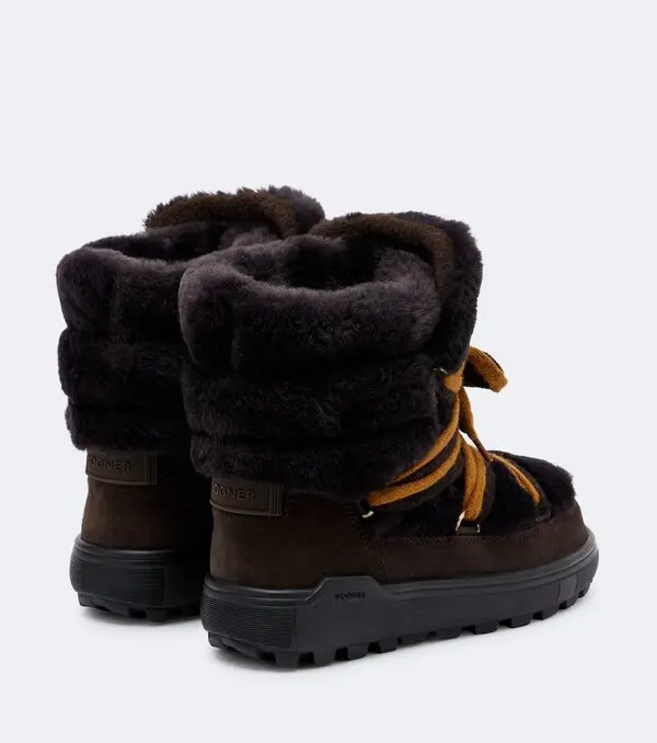 Bogner Chamonix Shearling And Suede Snow Boots
