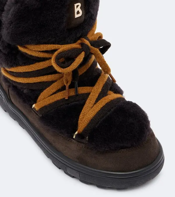 Bogner Chamonix Shearling And Suede Snow Boots