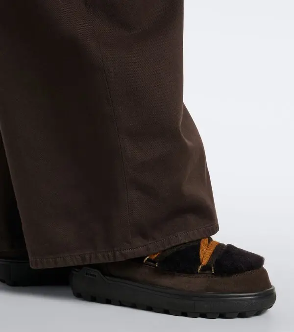 Bogner Chamonix Shearling And Suede Snow Boots