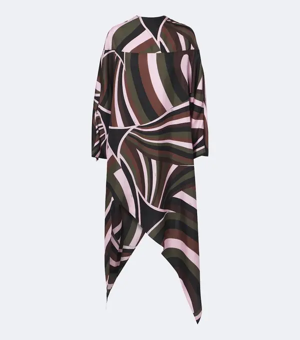 Emilio Pucci Iride Crepe De Chine Silk Kaftan