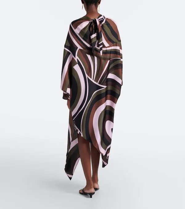 Emilio Pucci Iride Crepe De Chine Silk Kaftan