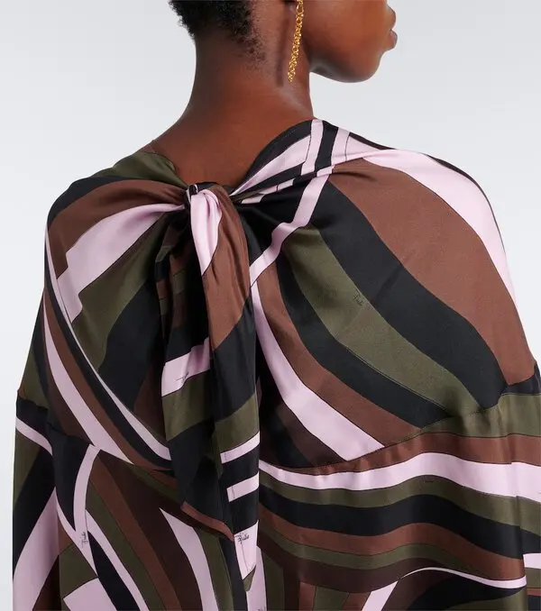 Emilio Pucci Iride Crepe De Chine Silk Kaftan