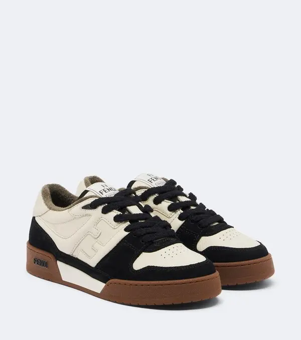 Fendi Match Leather Sneakers