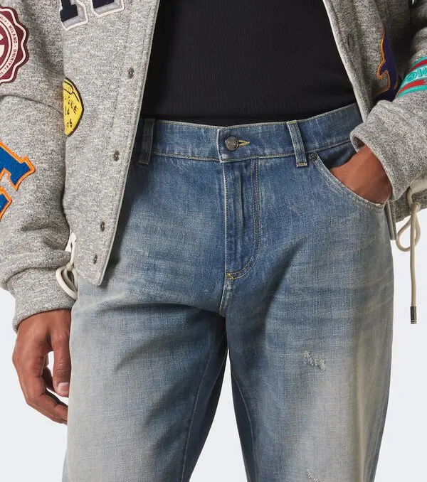 Dolce & Gabbana Distressed Straight Jeans