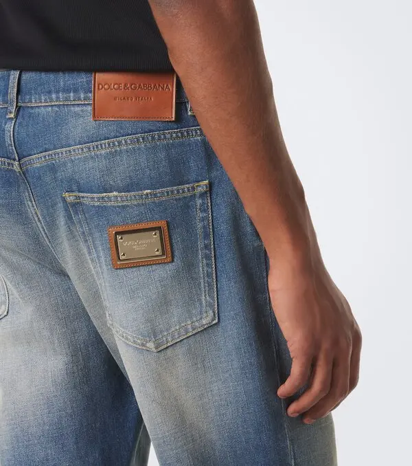Dolce & Gabbana Distressed Straight Jeans