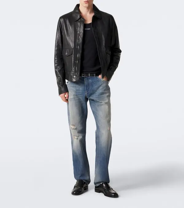 Dolce & Gabbana Distressed Straight Jeans