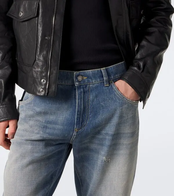 Dolce & Gabbana Distressed Straight Jeans
